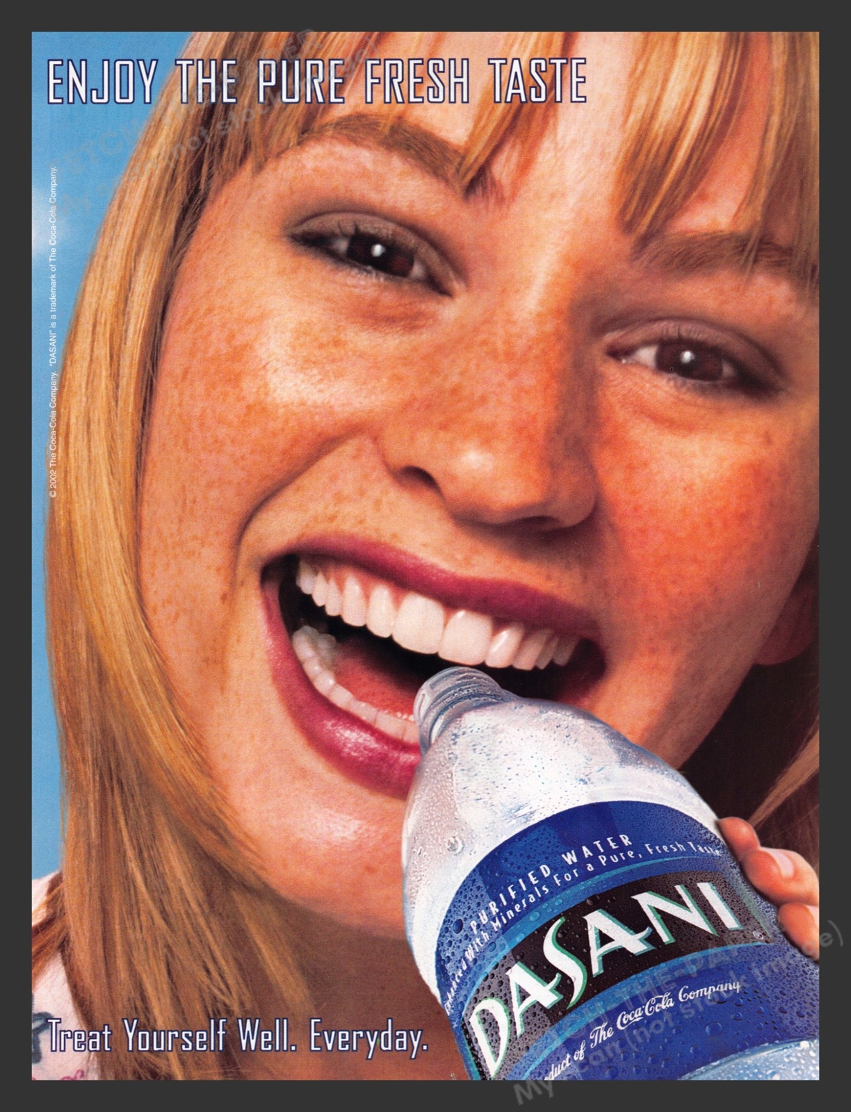 Dasani Bottled Water Beverage Freckled Girl 2000s Print Advertisement ...