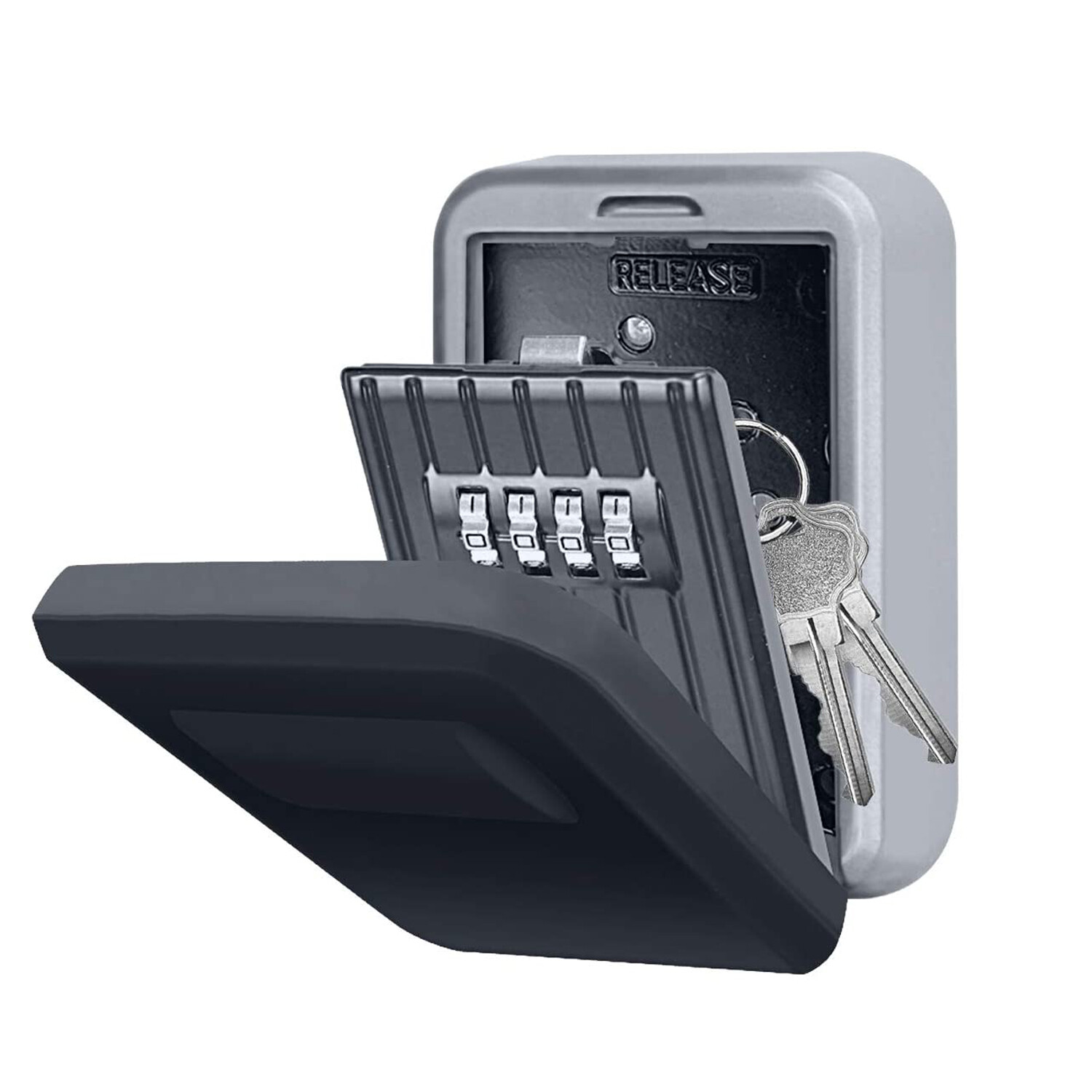 Outdoor Key Safe Lock Box Key Storage Box with 4 Digit Combination ...
