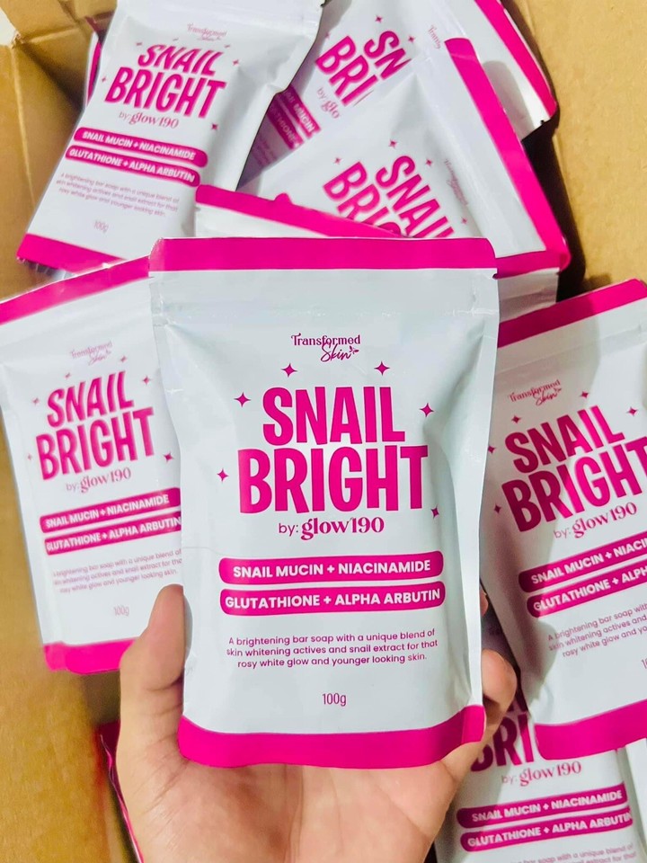 Snail Bright By Glow 190 Snail Mucin + Niacinamide Soap, 100g | eBay