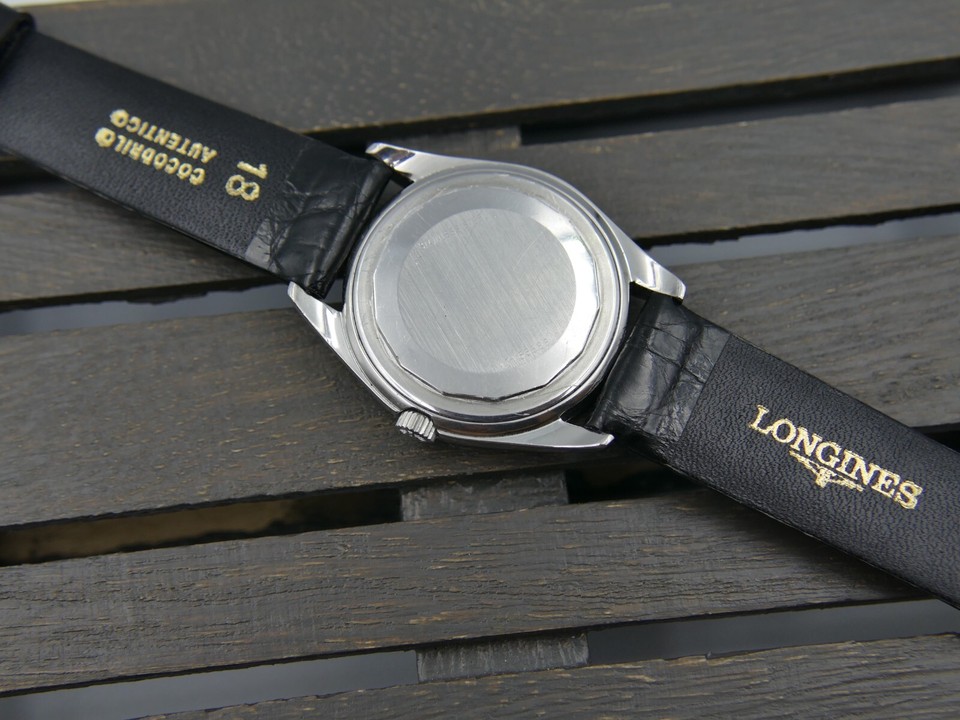 70s vintage mens Longines Conquest 1567-1 / 7971 automatic L636.1 black ...