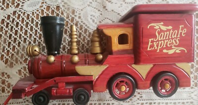 SANTA FE EXPRESS WOODEN TRAIN, 10" LONG | eBay