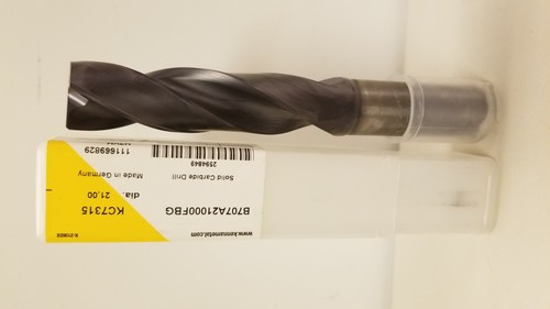 Kennametal B707A21000FBG KC7315 21mm Solid Carbide Flat Bottom Drill ...