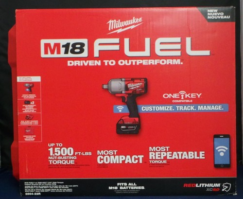 Milwaukee 2864-22R M18 Fuel One-Key 3/4'' High Torque Impact Wrench Kit ...