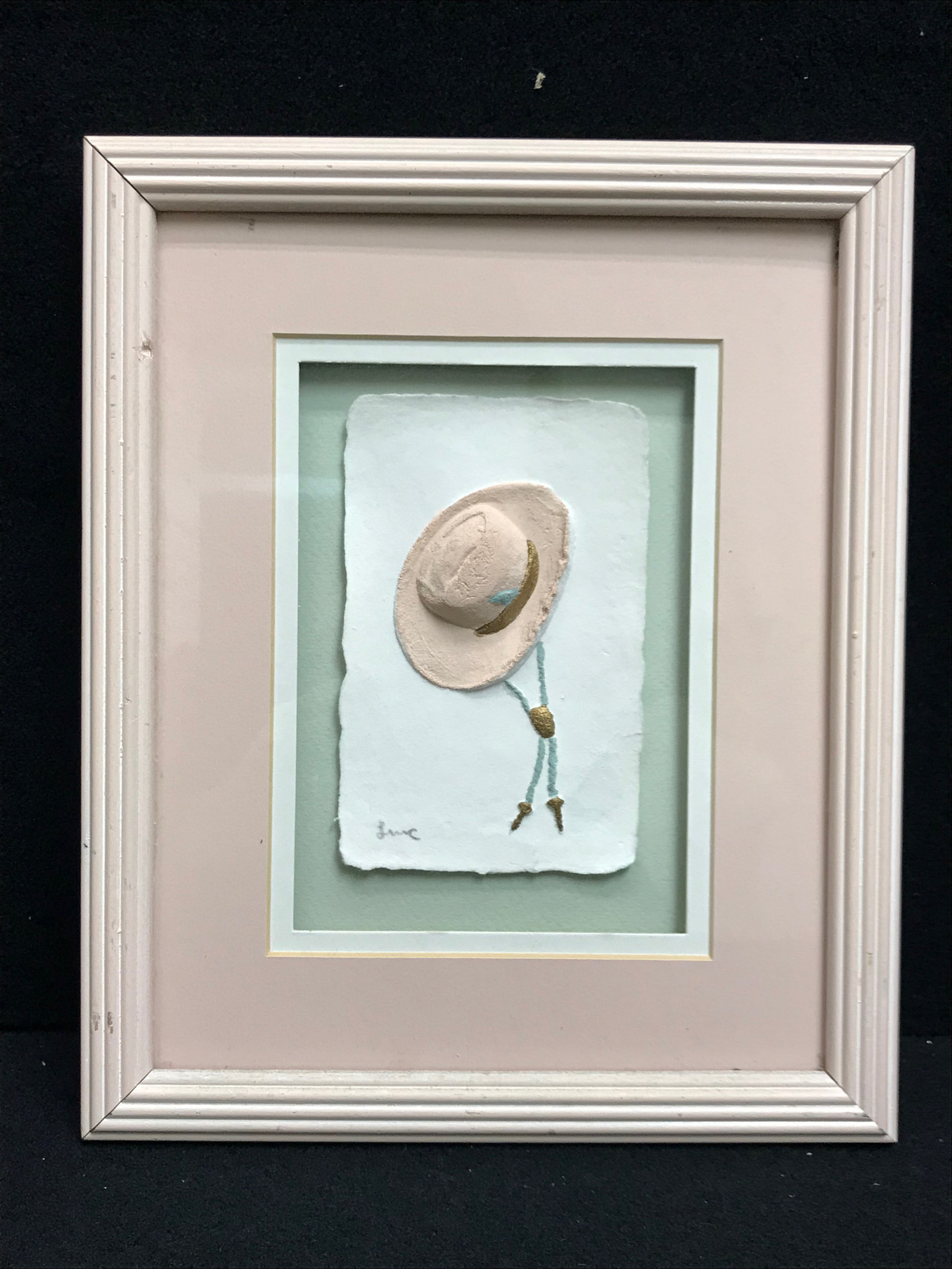 Vintage 8x10 Cowgirl Hat Shadow Box Picture Frame with Pink Wooden ...