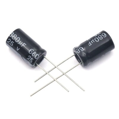2pcs 680uF 25V 680MFD 25VDC 8x16mm Electrolytic Capacitors | eBay Australia