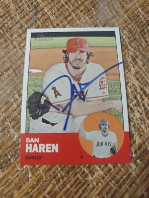 Dan Haren Autographed 2012 Topps Heritage Signed Baseball Card #231 ...