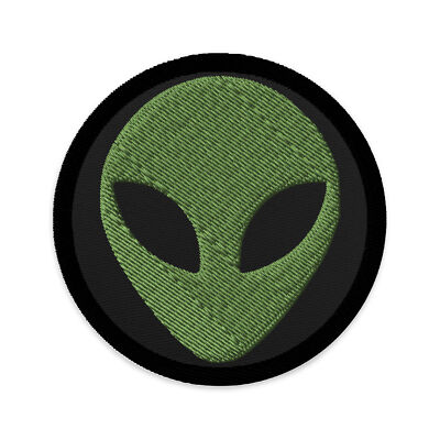 Alien Face Little Green Men Embroidered Patch Space Invader Iron On ...