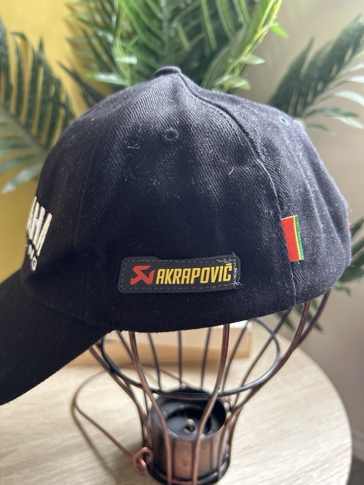 YAMAHA Racing Vintage Men's Black Cotton Akrapovic Cap Hat One Size ...