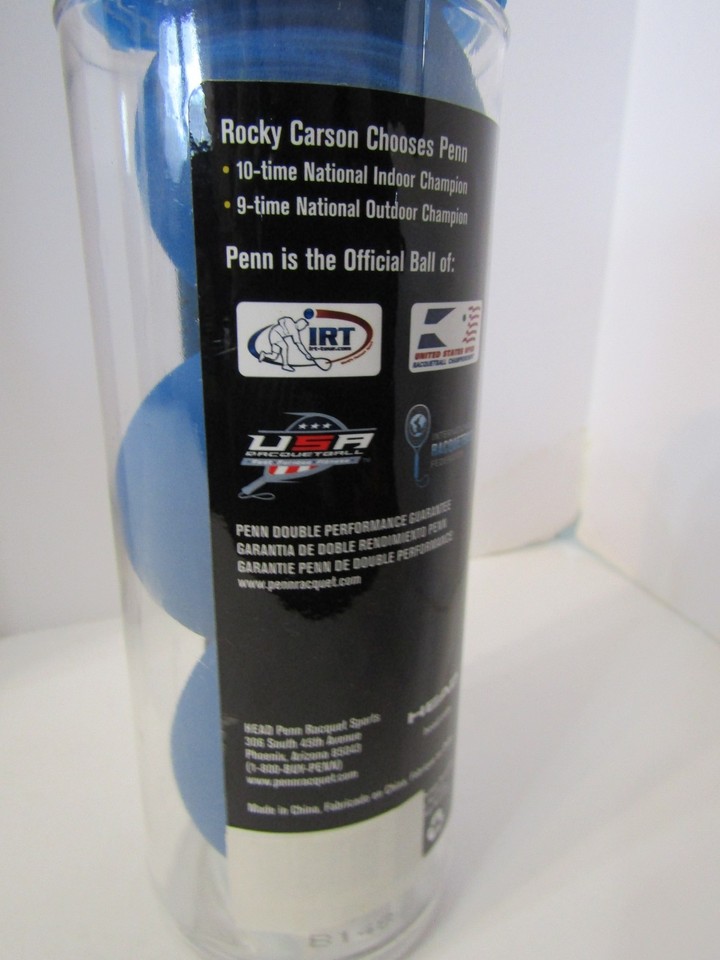 NEW PENN ULTRA-BLUE RACKETBALL CANISTER (3) BALLS | eBay