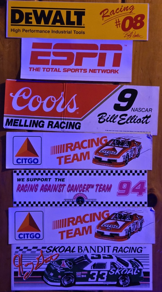 VINTAGE NASCAR RACING DECALS RACE TRACKS LOCAL TRACKS LOCAL DRIVERS ...