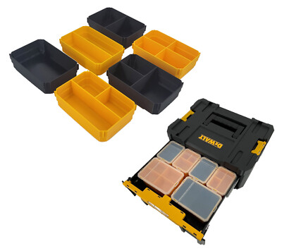 Dewalt TSTAK Single Deep Drawer Tool Organizer Box Compatible Large Cup ...