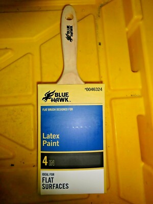 BLUE HAWK 0046324 4" PAINT BRUSH LATEX FLAT SURFACES | eBay
