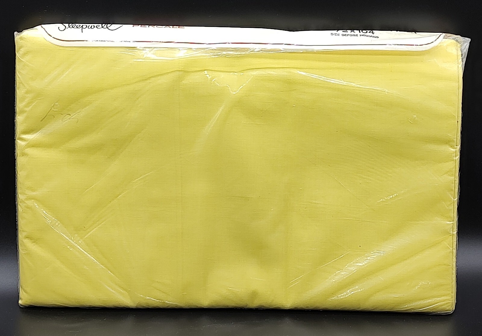 Vintage Sleepwell No Iron Percale Flat Sheet Twin Size Solid Yellow 72 ...