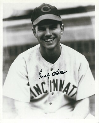 Autographed 8X10 GRADY HATTON Cincinnati Reds photo - w/COA | eBay