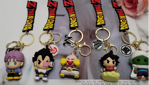 lot 20pcs Anime mix cute PVC Keychain Puppet Key Chain Girls boy ...