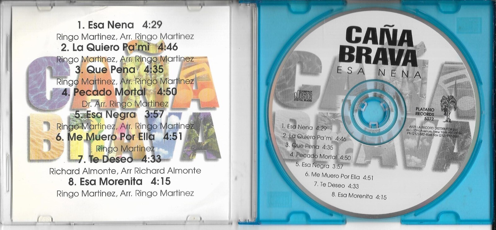 Caña Brava - Esa Nena (Merengue) CD album (no back cover) | eBay