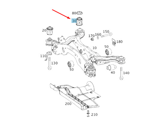 MB GLA X156 REAR AXLE SUBFRAME REAR SUSPENSION BUSH A2423510300 | eBay