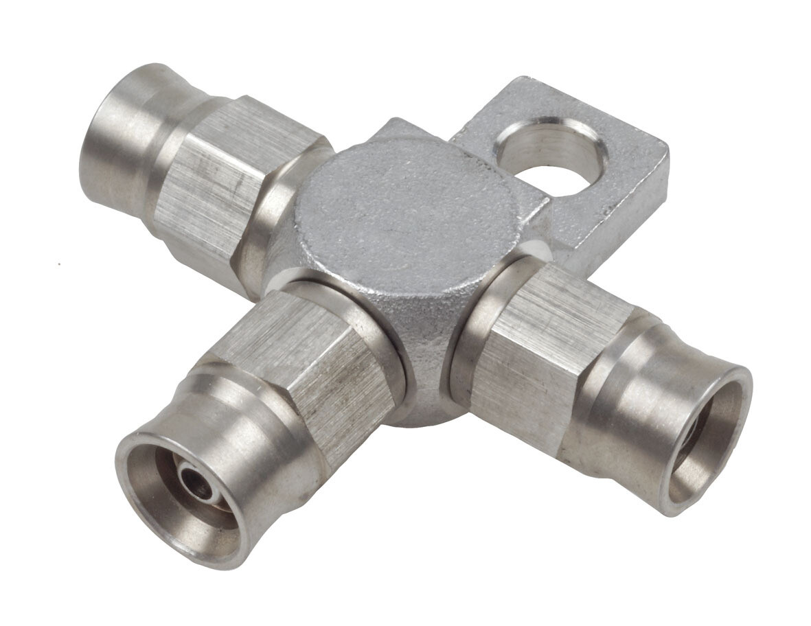 Raceworks AN-3 Teflon Hose End Tee With Bracket Stainless Steel | eBay