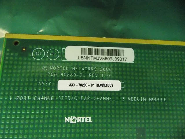 Nortel MM-1DS3/CT3 1-Port Channelized / Clear-Channel T3 Medium Module ...