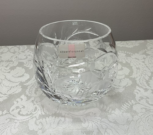 Stuart Crystal "Cascade” Votive Candle Holder Rose Bowl 3.75 ...