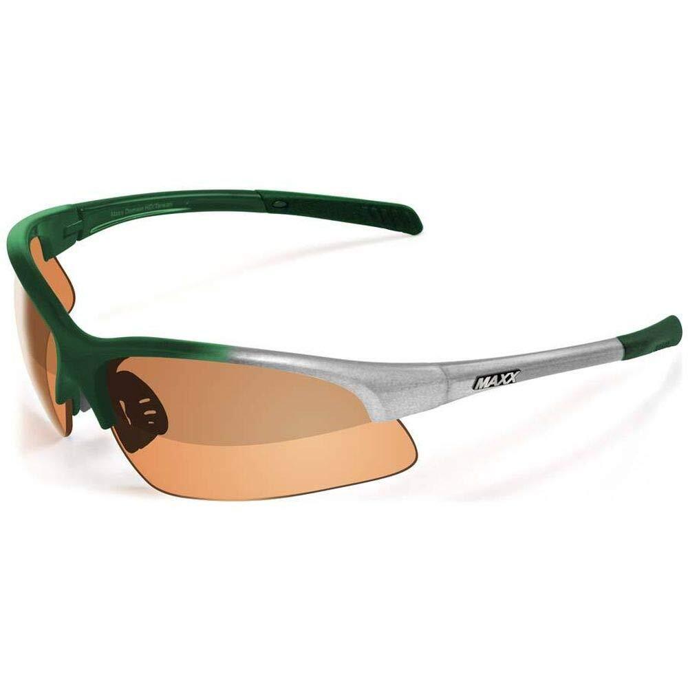 2018 Maxx Domain Sunglasses Green and Silver TR90 frame w HD Amber Lens ...