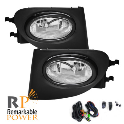 Fog Lights Bumper Lamps Light Kit - Clear ( Fits 02-05 Honda Civic Si ...