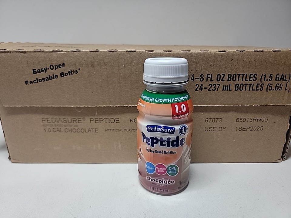 PediaSure Peptide 1.0 Chocolate Case 24 Bottles Exp 9/25 | eBay