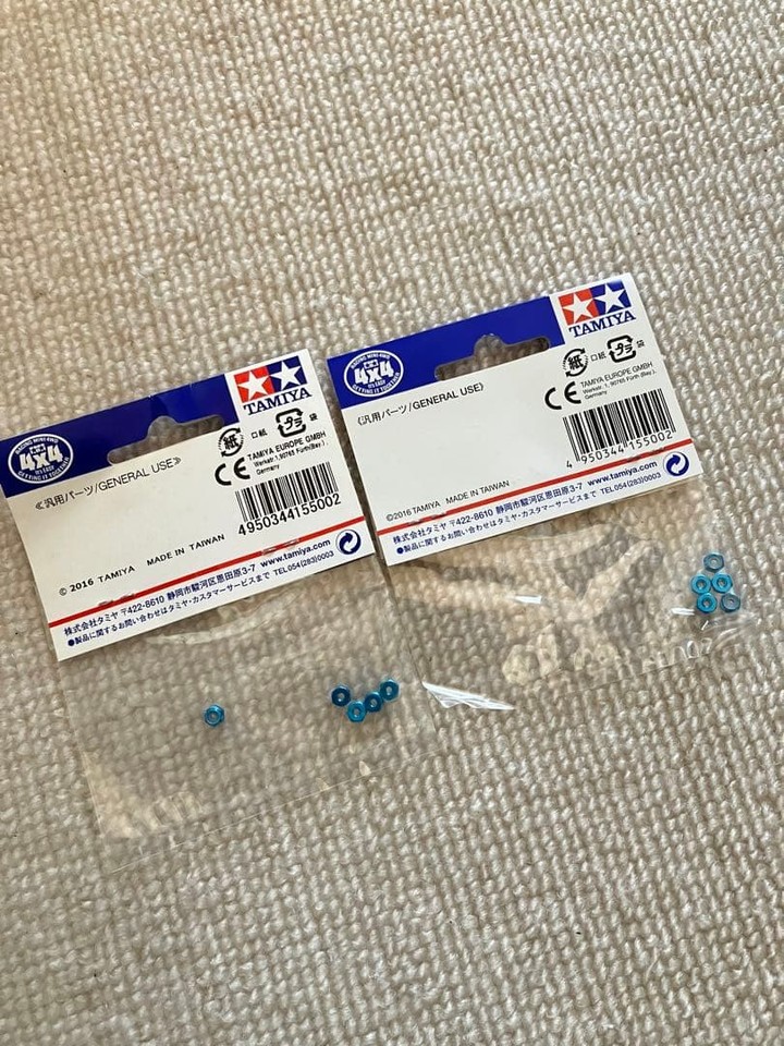 Mini 4Wd 2Mm Aluminum Lock Nut Blue 2-Piece Set | eBay