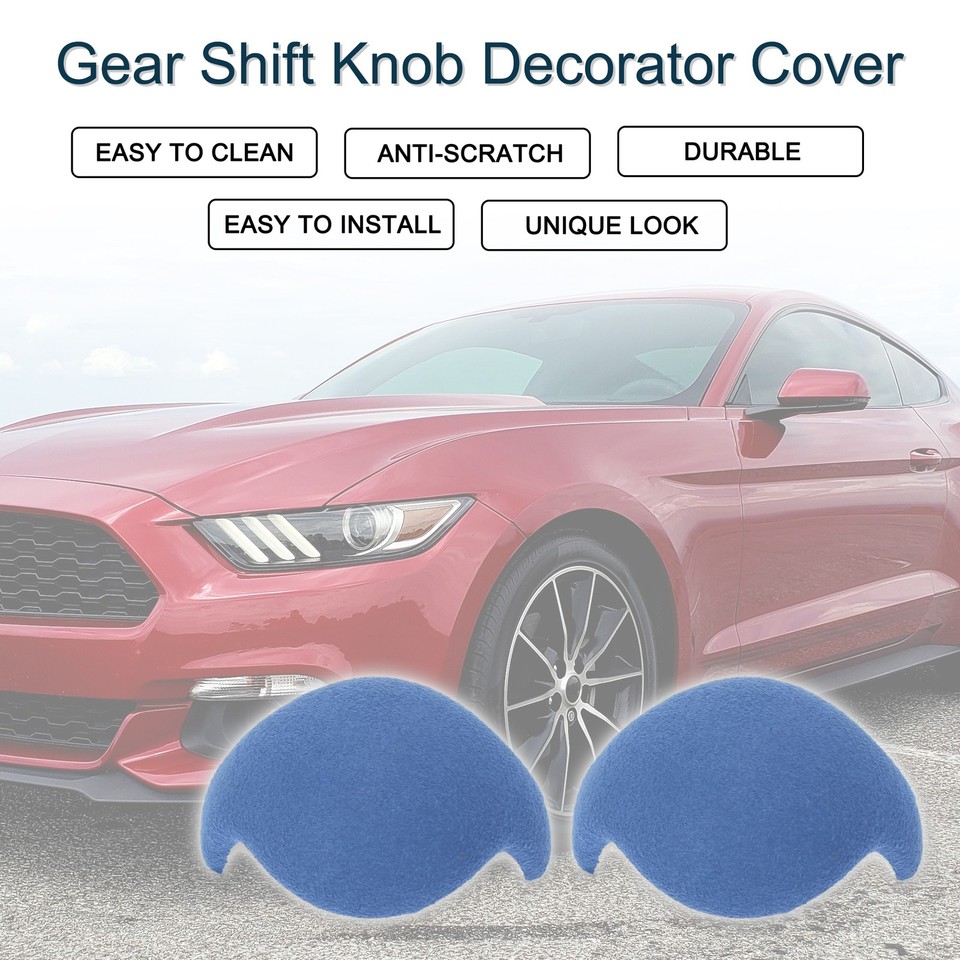 Gear Shift Knob Decorator Cover for Ford for Mustang 15-21 Blue Console ...