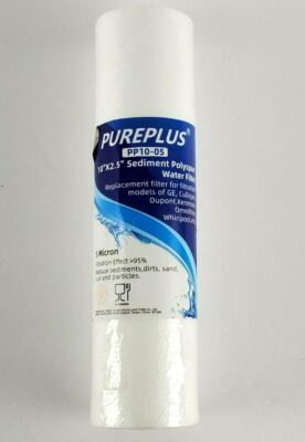 PURE PLUS PP10-05 5 MICRON 10"X 2.5" SEDIMENT WATER FILTER NEW | eBay