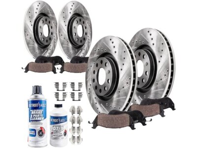 Front and Rear Detroit Axle Brake Pad and Rotor Kit fits VW Eos 2007 ...