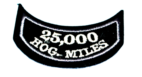 HARLEY DAVIDSON OWNERS GROUP HOG 25,000 MILEAGE MILES VEST JACKET PATCH ...