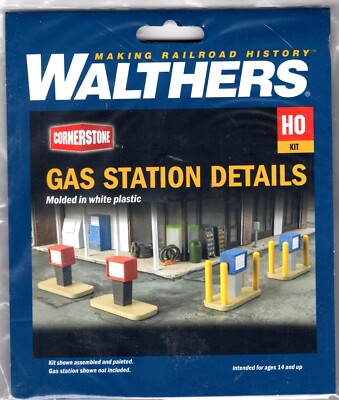 HO Scale Walthers Cornerstone 933-3545 Gas Station Pumps/Details Kit | eBay