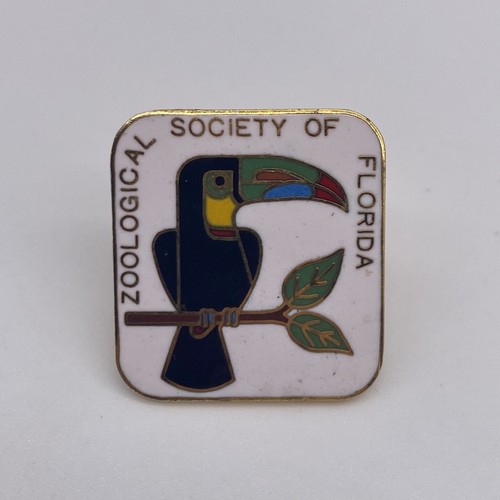 Vintage Gold Tone Enamel Zoological Society Of Florida Lapel Hat Pin | eBay