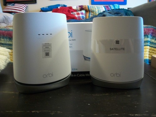 orbi cable modem router cbr750 satellite rbs750 | eBay