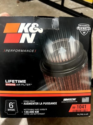 K&N Round Tapered Universal Air Filter 6 Inch Flange 7 1/2 Inch Base 5 ...