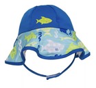 Blue/Green Shark Print Swimways Pool Swim Sun Hat Diaper Baby Toddler ...