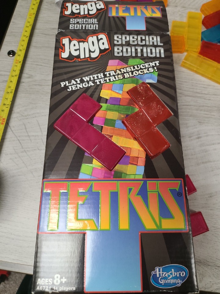 Jenga Special Tetris Edition with Translucent Pink Replacement Parts ...