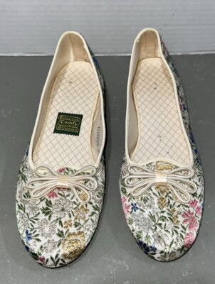 Vintage 60's Daniel Green 'Champagne' Tapestry Slippers Size 5 | eBay