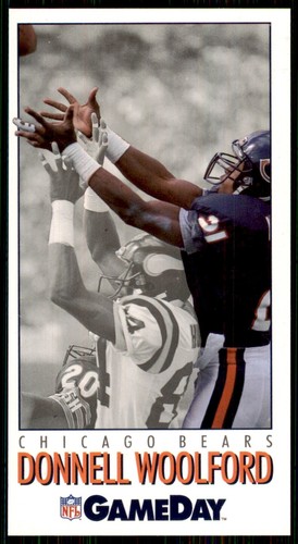 1992 GameDay Donnell Woolford Chicago Bears #404 NFL Football Oversize ...