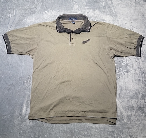 Milwaukee Polo Shirt Men's Large Swingster Tan Short Sleeve Tools ...