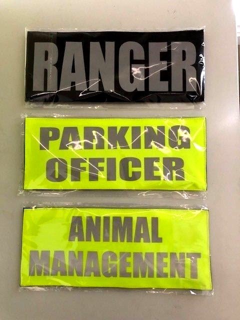 Reflective Patches: 3 x CUSTOMISED Patches Black or Hi-Vis Yellow ...