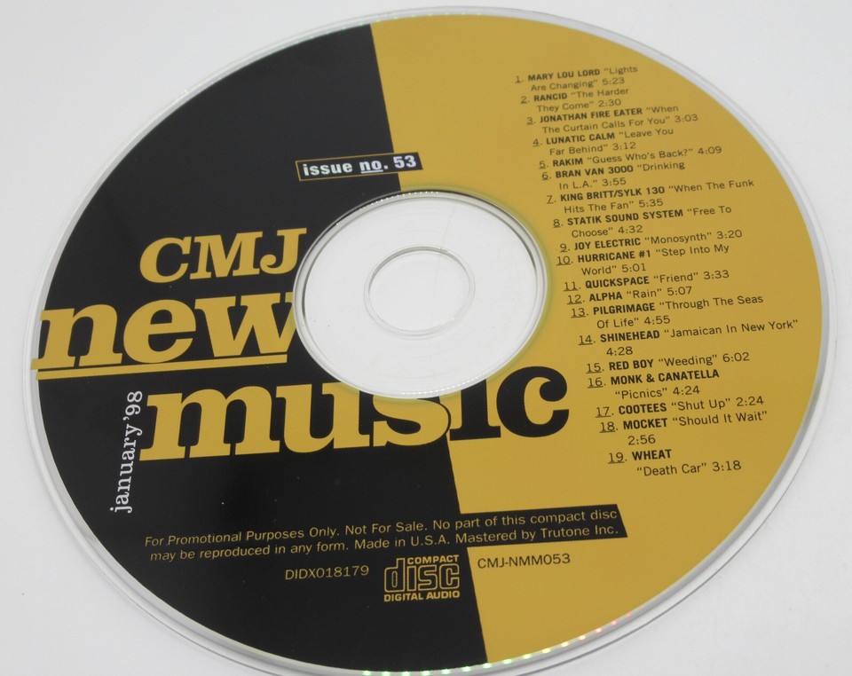 CMJ New Music 1997-98 CD LOT #51-52-53 feat. Portishead, Foo Fighters ...