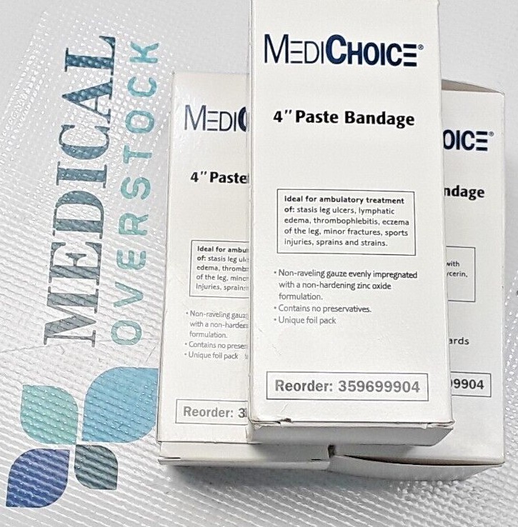 MEDICHOICE 4" PASTE BANDAGE 4"x10 Yards - 359699904 - LOT OF 3 - NEW | eBay