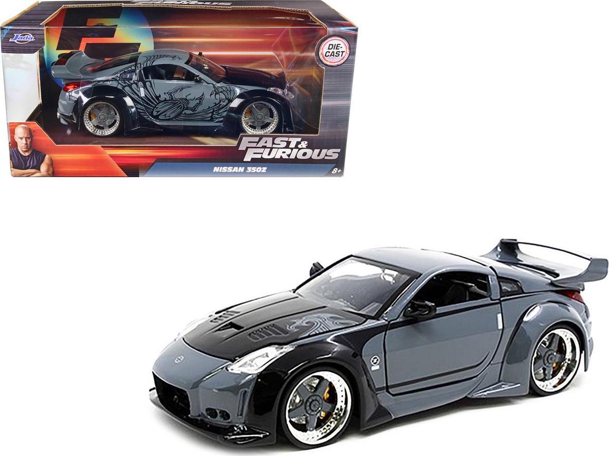 D.K.'s Nissan 350Z Gray and Black with Graphics Fast and Furious Movie ...