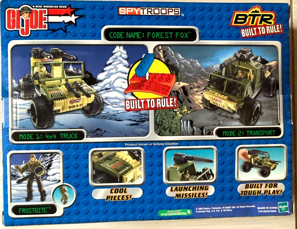 Hasbro 2002 GI Joe VS Cobra Forest Fox 6504 BTR Action Building Set 45 ...