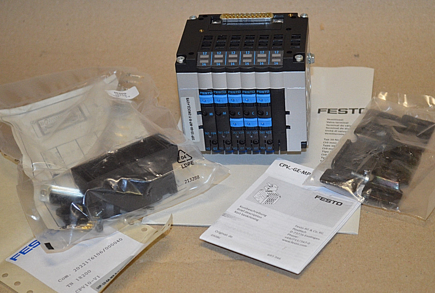 Festo CPV10-VI 10P-10-6A-MP-R-Y-2M2CJL+UYB VENTILINSEL 18200 NEU ...