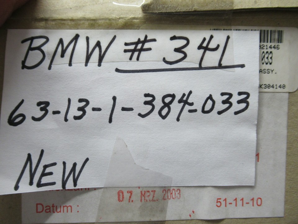 BMW 1989-93 E34 OEM Left Front Turn Signal Lens , 63131384033, read ...