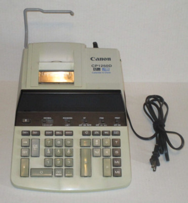 Canon CP1250D Print Calculator/Adding Machine, Date Stamp 2 Color | eBay