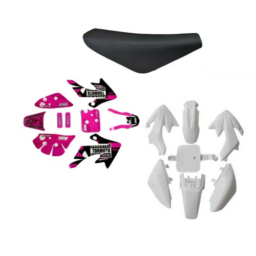 CRF50 Fender Plastics Kit + Sticker + Seat for XR50 CRF 70 110cc 140cc ...